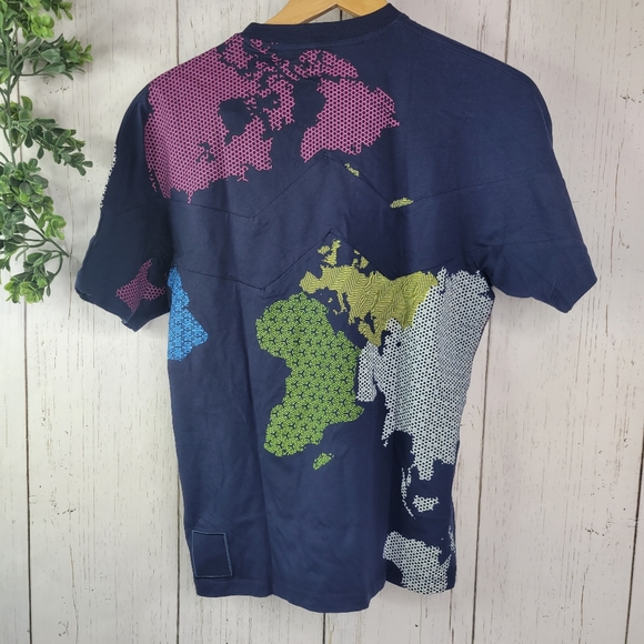 adidas | Shirts | Nwt Adidas Global Map Blue Shirt | Poshmark